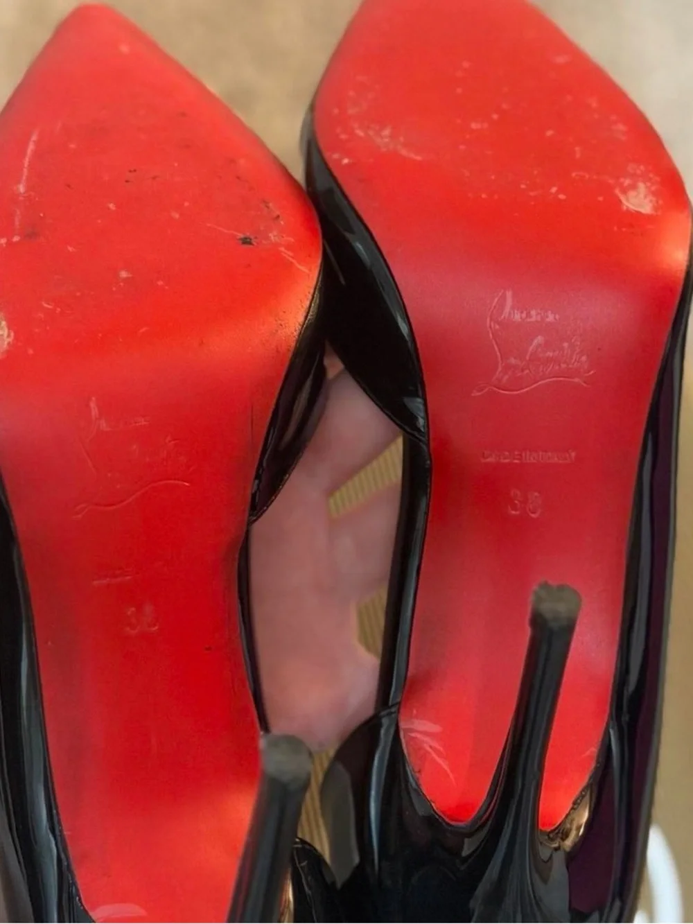 Christian Louboutin | Shoes | Reserved Christian Louboutin Black Patent ...